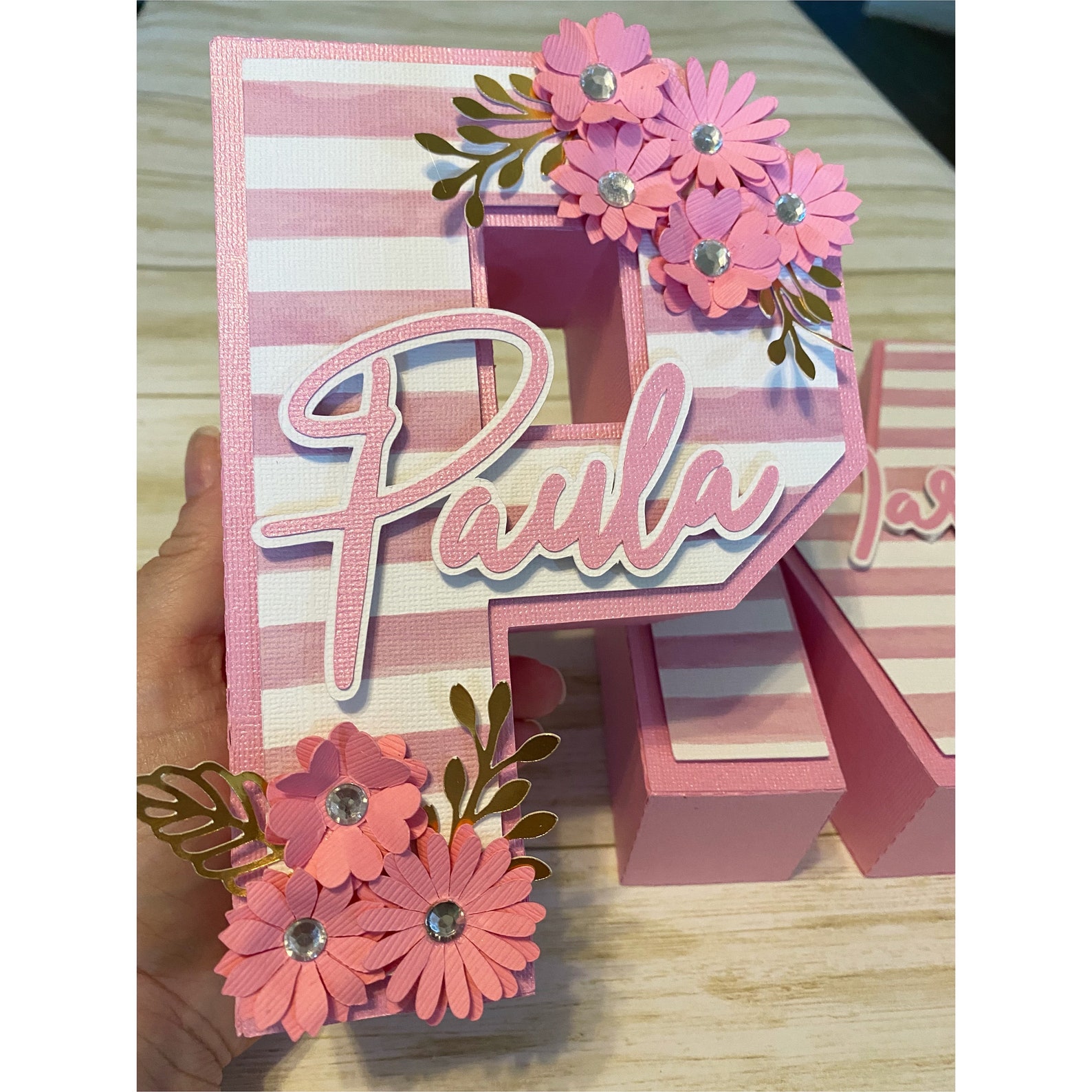 Flowers 3D Letters, Cute 3D Letters, Baby Shower 3D Letter, 3D ...