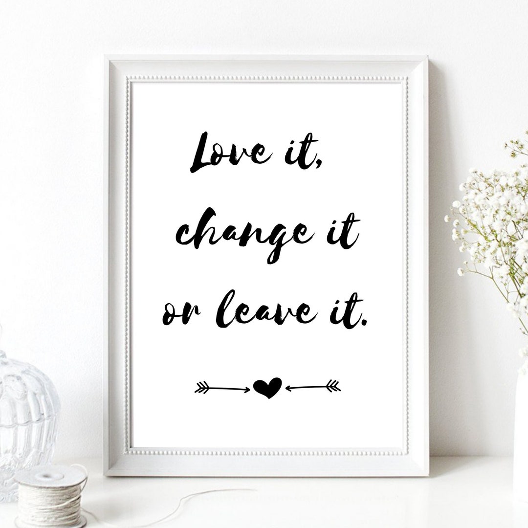 Love It Leave It Or Change It