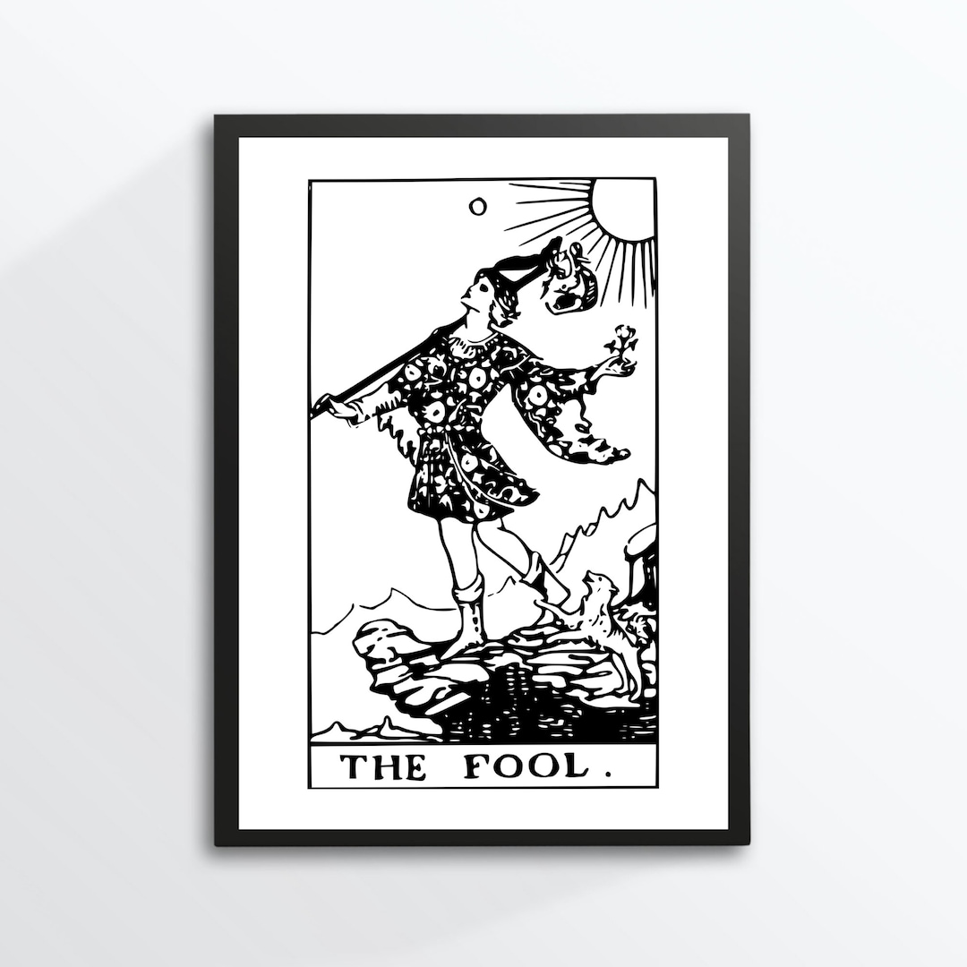 Din A4 Art Print Unframed Tarot Card Tarot the Fool the Fool Gothic ...