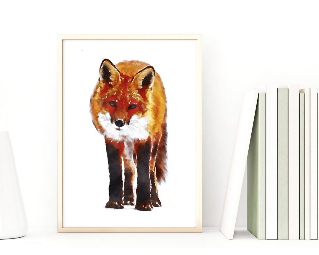 Din A4 Art Print Unframed Watercolor Fox Forest Animal Print Picture ...