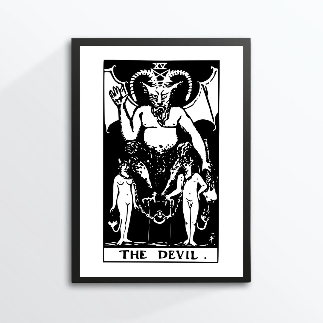 Din A4 Art Print without Frame Tarot Card Tarot El Diablo El Diablo ...