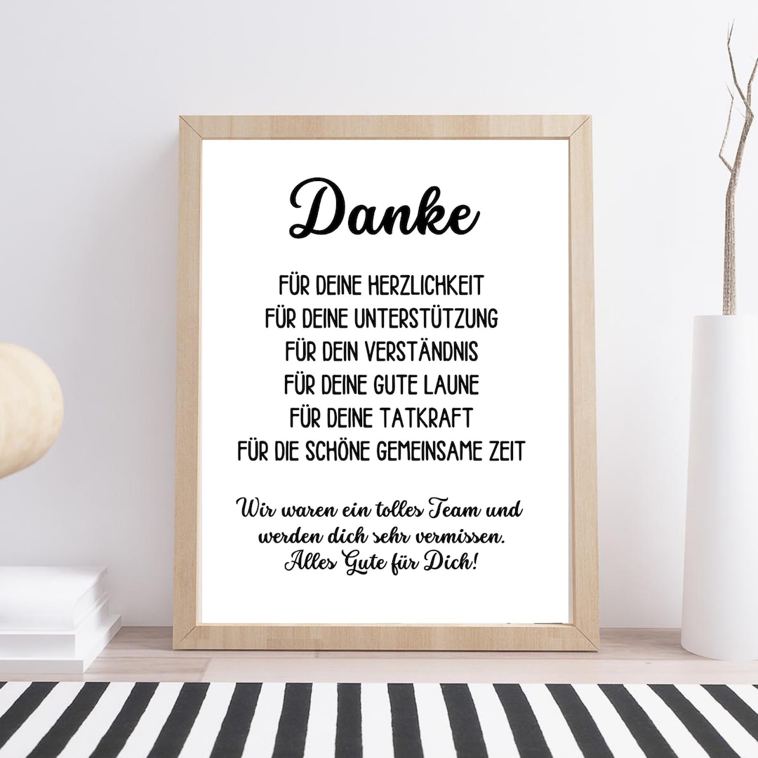 Din A4 Kunstdruck ohne Rahmen Abschiedsgeschenk Kollegin Kollege ...