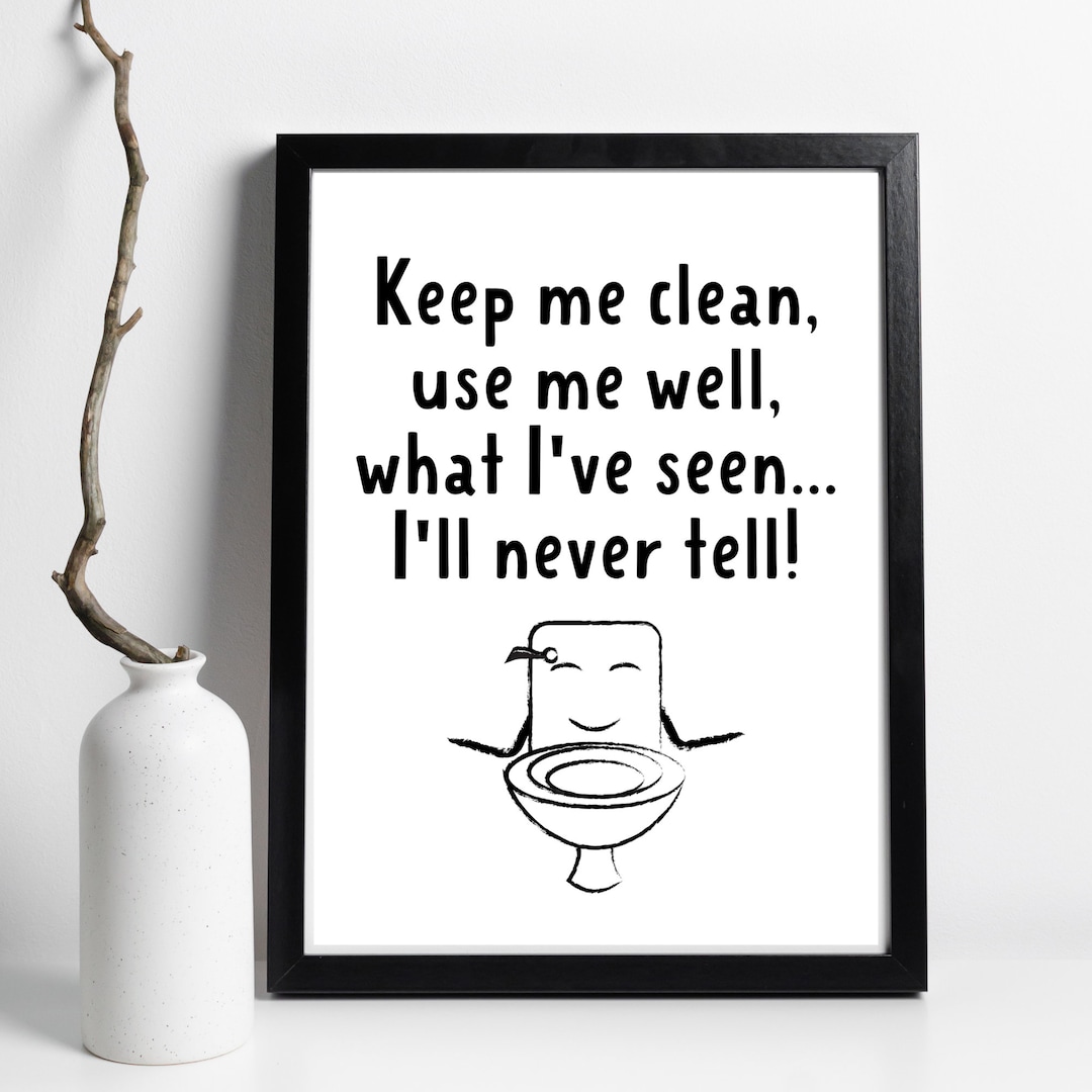 Din A4 Art Print Without Frame Funny Saying Keep Me Clean - Etsy