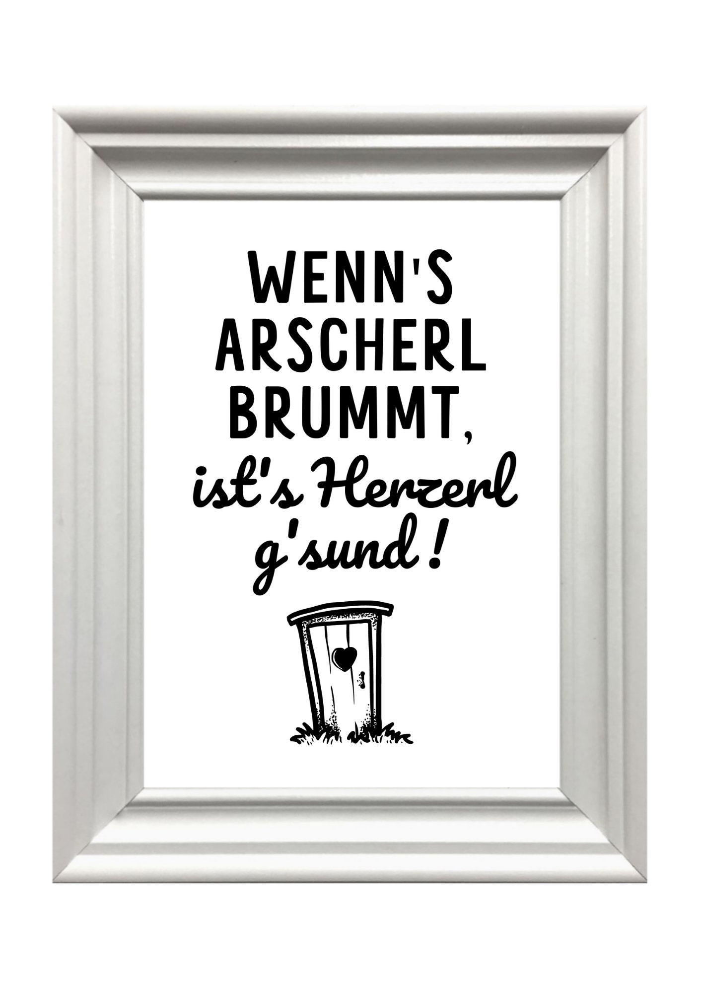 Din A4 Kunstdruck ohne Rahmen Spruch Wenn s Arscherl - Etsy.de