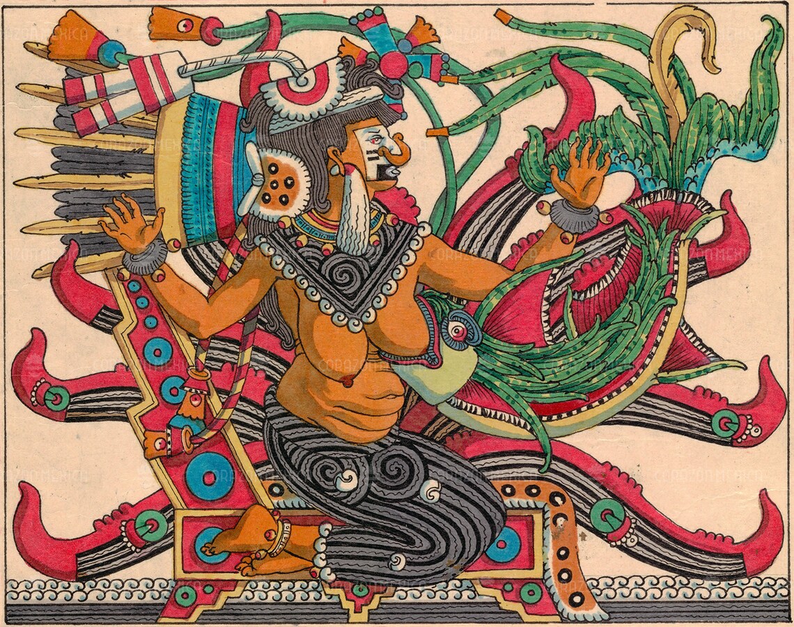Chichimayahuel Mayahuel goddess of Maguey Aztec Mexican | Etsy