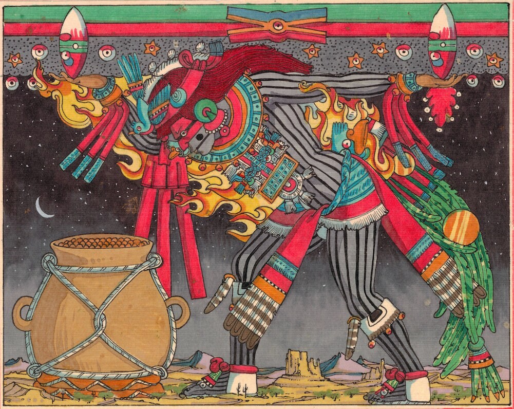 Aztec God Xiuhtecuhtli