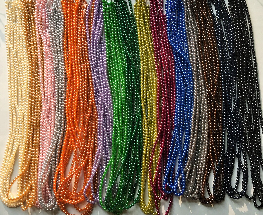 3mm Czech Glass Pearls, Round Glass Pearls, Imitation Pearls, 100 Pcs ...