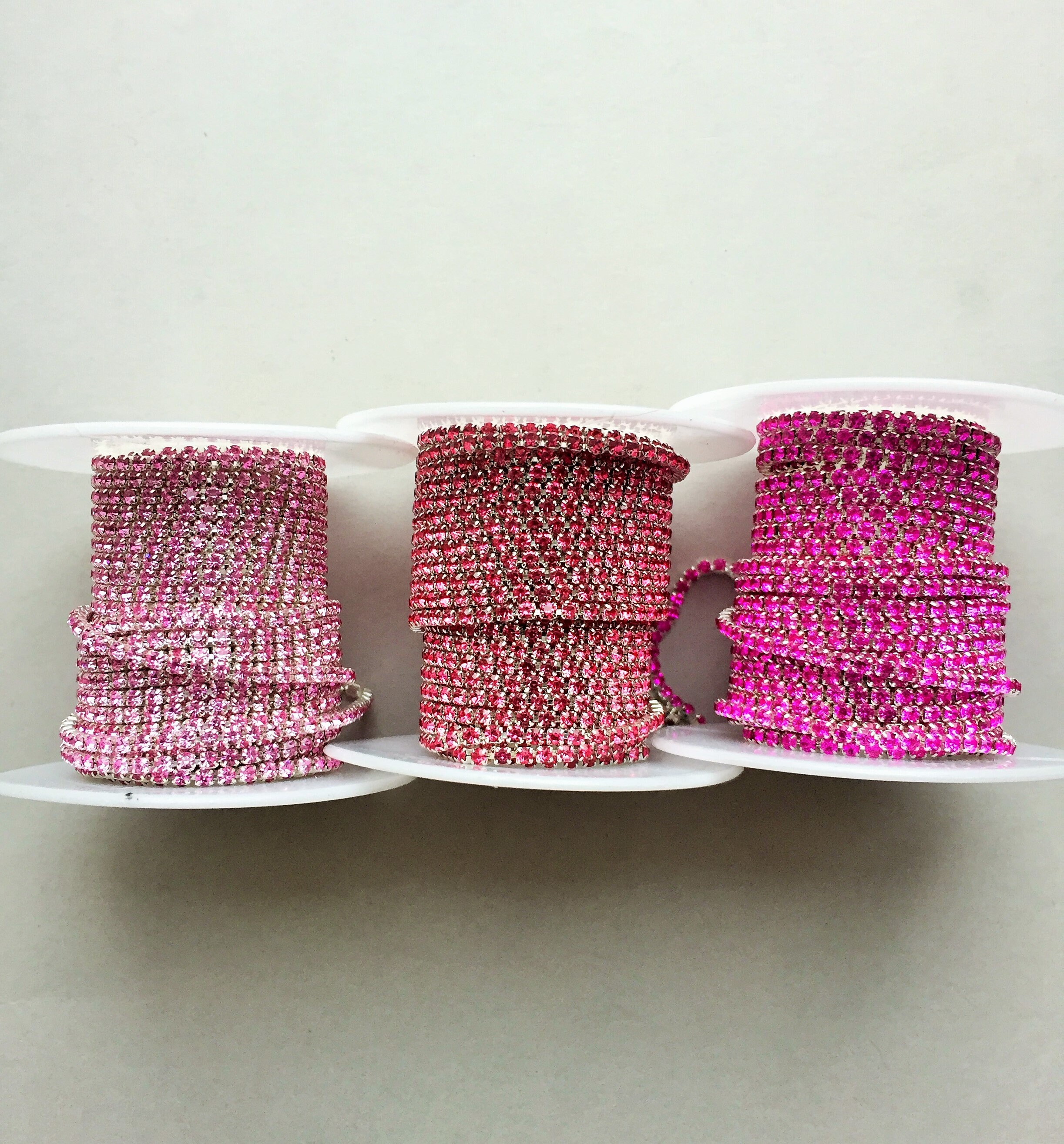 Crystal Chain With Rhinestones Silver Base 2x2mm 50 Cm - Etsy