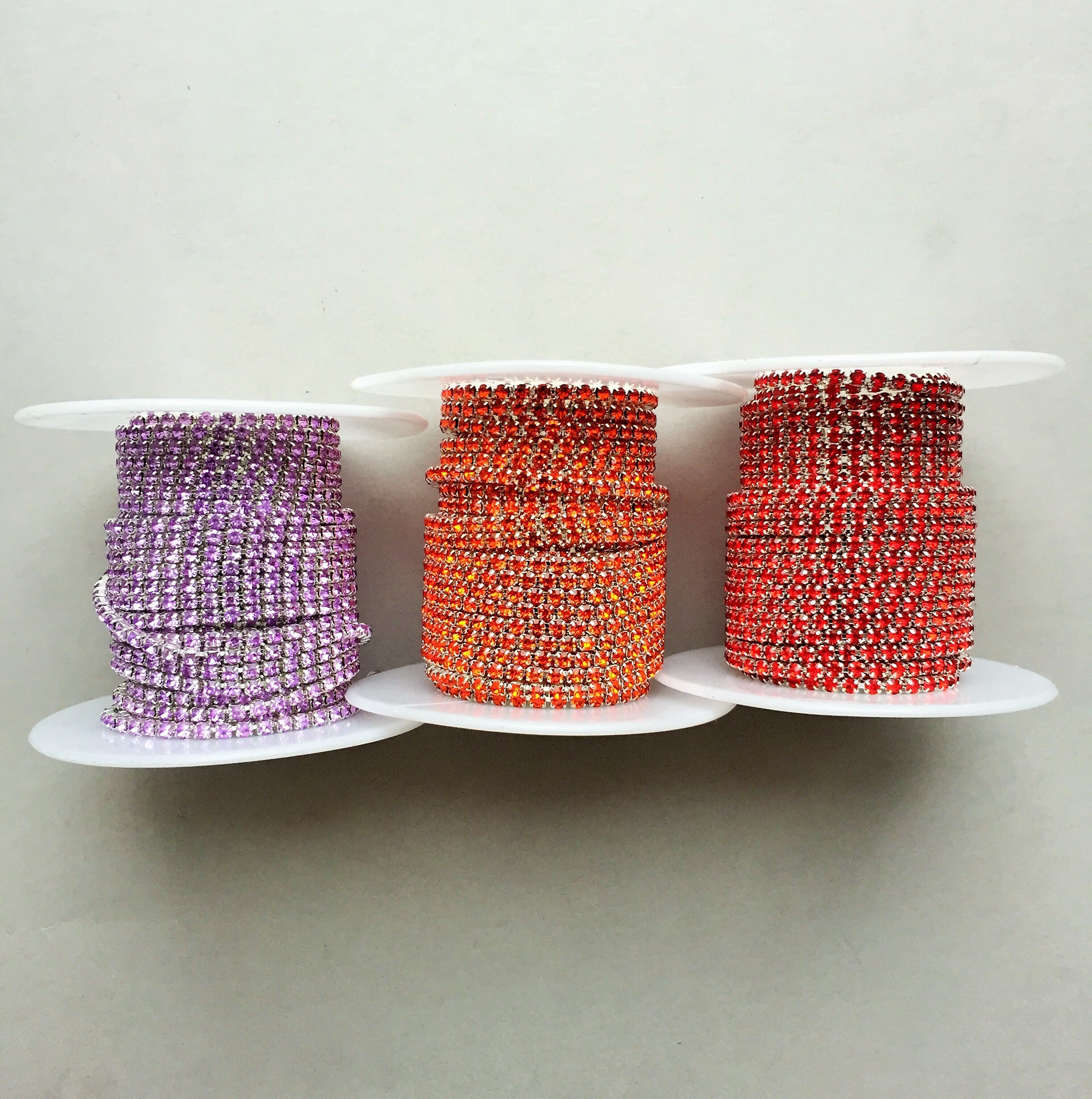 Crystal Chain With Rhinestones Silver Base 2x2mm 50 Cm - Etsy