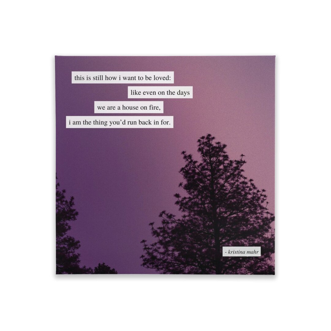 Canvas Tile House on Fire - Etsy