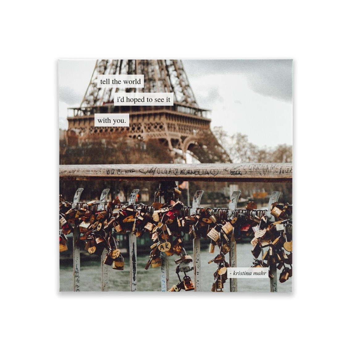 Canvas Tile Tell the World - Etsy