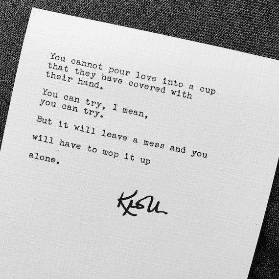 5x7 Signed Typewriter Poem — Kristina Mahr