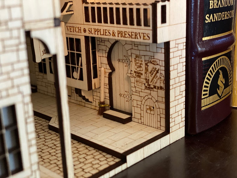 Witches and Wizards Book Nook Bookshelf Art DIY KIT - Etsy