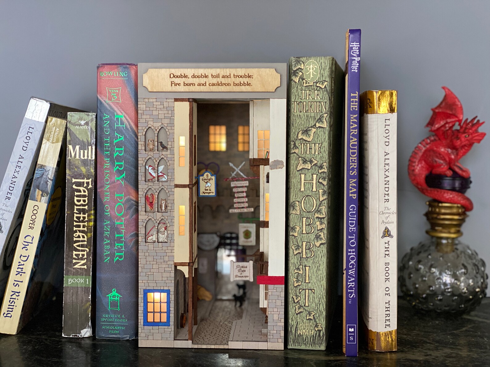 Witches and Wizards Book Nook Bookshelf Art DIY KIT - Etsy