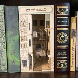 Witches and Wizards Book Nook Bookshelf Art - DIY KIT - Etsy