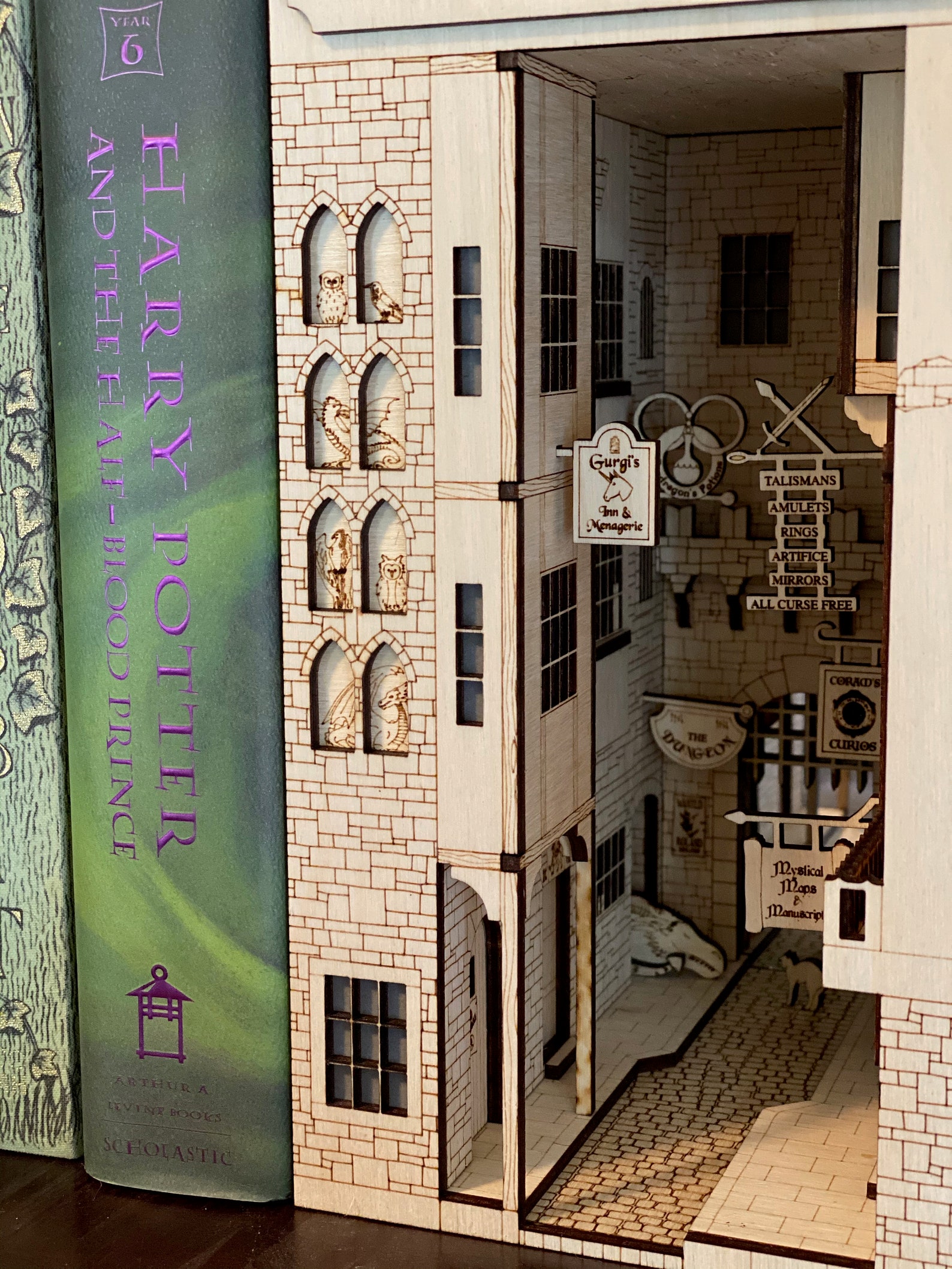 Witches and Wizards Book Nook Bookshelf Art DIY KIT - Etsy