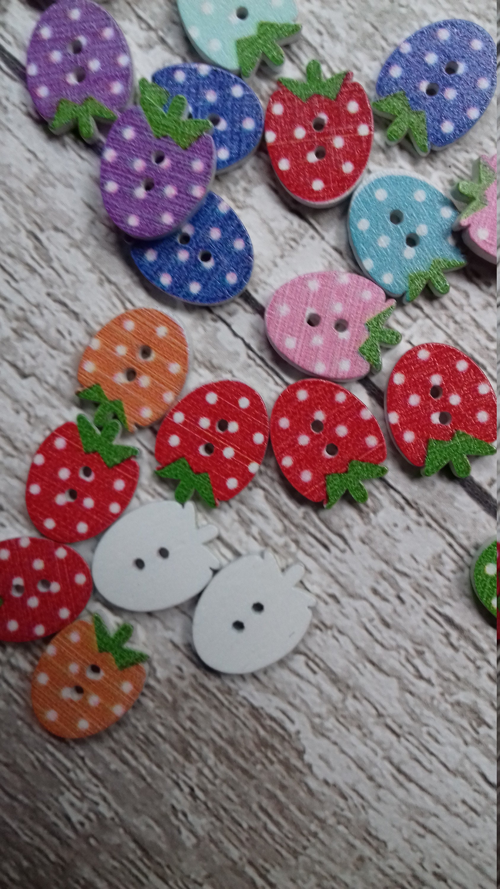 25 Strawberry Buttons Shaped Buttons Bulk Buy Buttons - Etsy