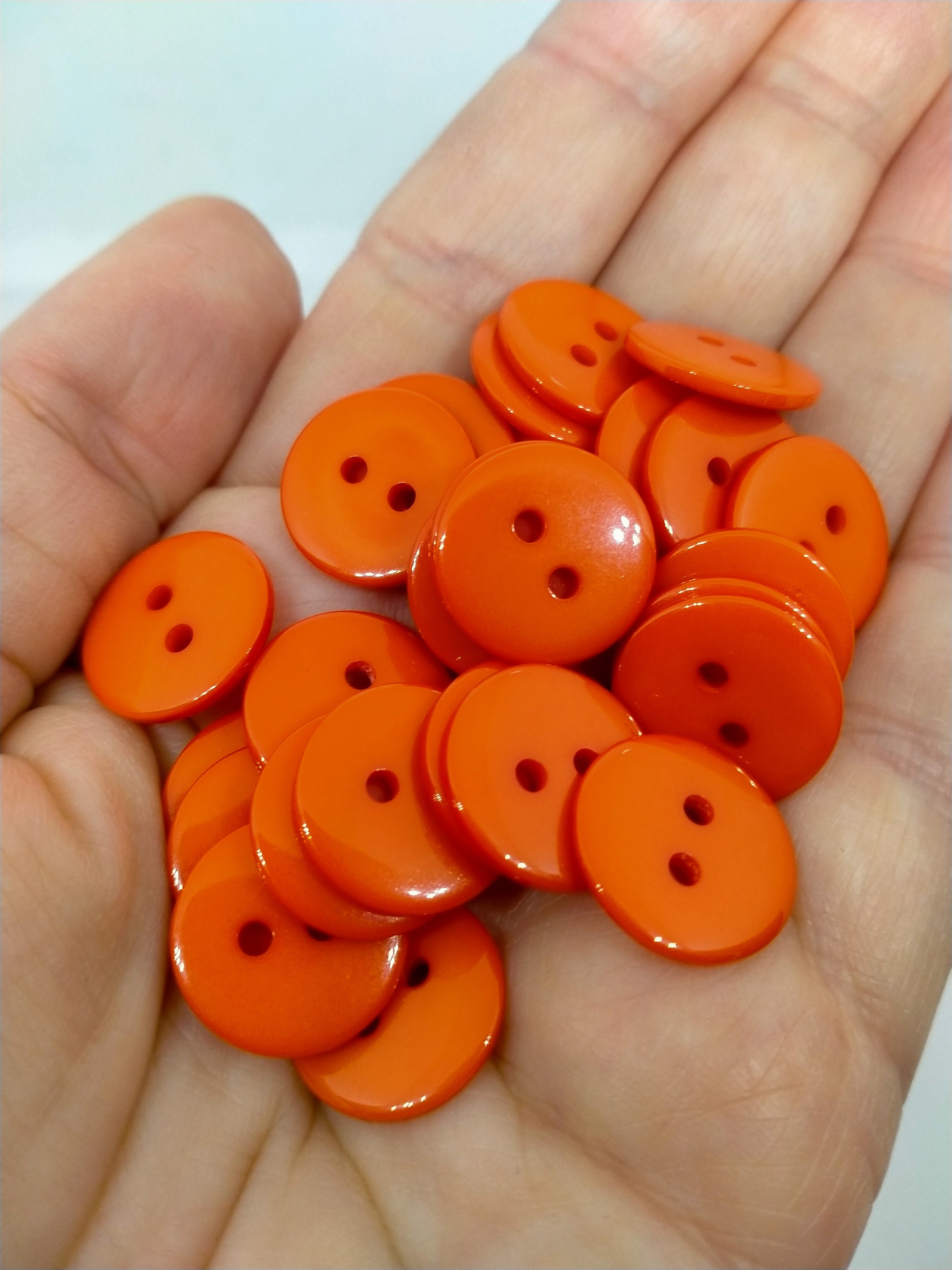 25 botones naranjas botones pequeños botones redondos - Etsy España