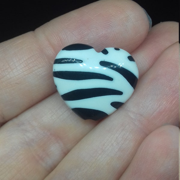 Zebra Print Heart - Etsy