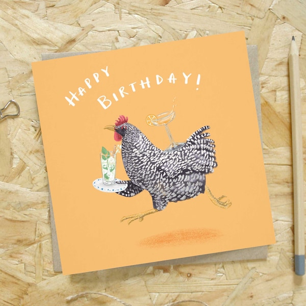Chicken Birthday Cards - Etsy