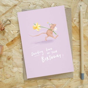 Mouse Birthday Card - Etsy UK