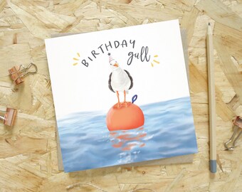 Seagull Card, Funny Birthday Card, Birthday Card, Card for Girlfriend ...
