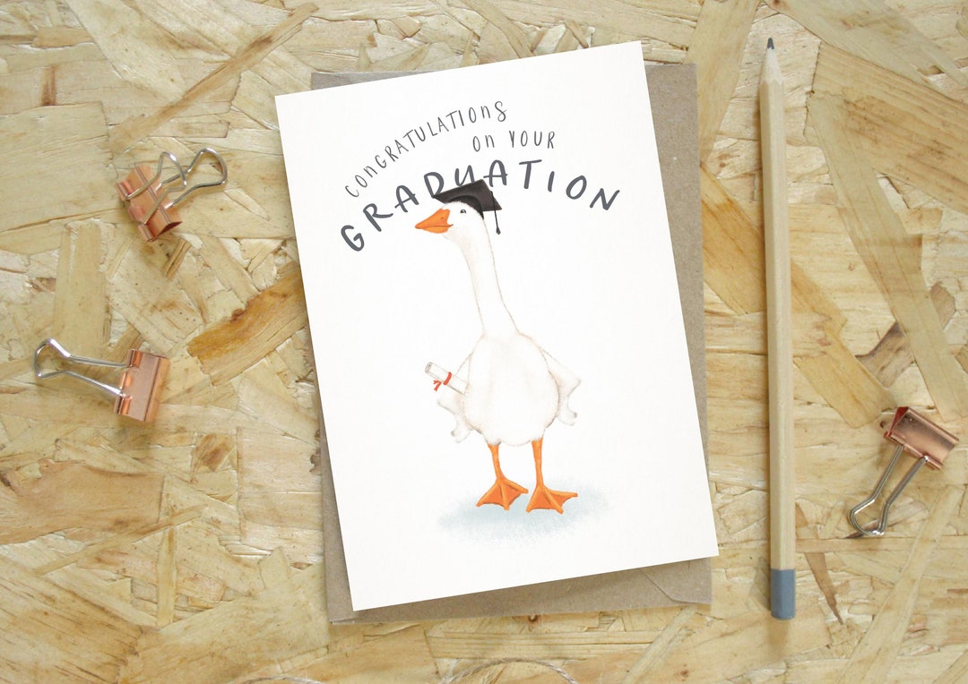Goose Graduation Card - Etsy