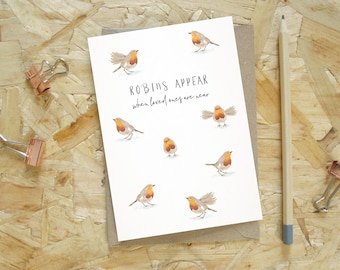 Robin Card Robins Appear When Loved Ones Are Near With Sympathy Card in ...