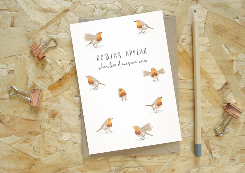 Robin Sympathy Card | Etsy