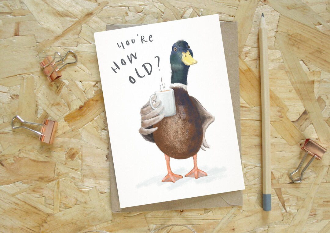 Duck Birthday Card - Etsy