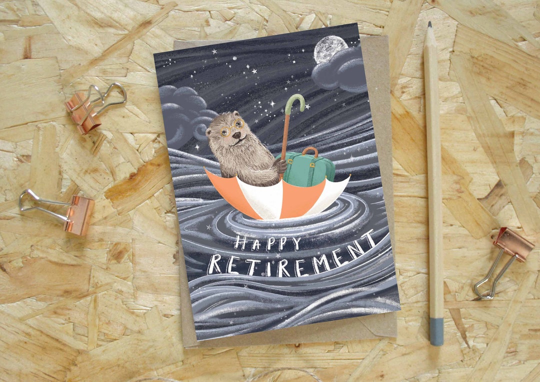 Otter Retirement Card - Etsy