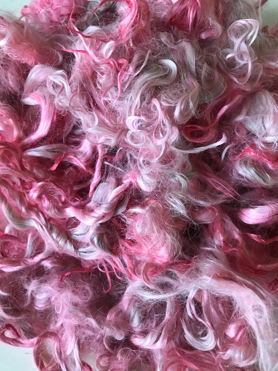 Suri Alpaca Fleece and Hand-dyed Suri Locks 100g - Spinning and Felting ...