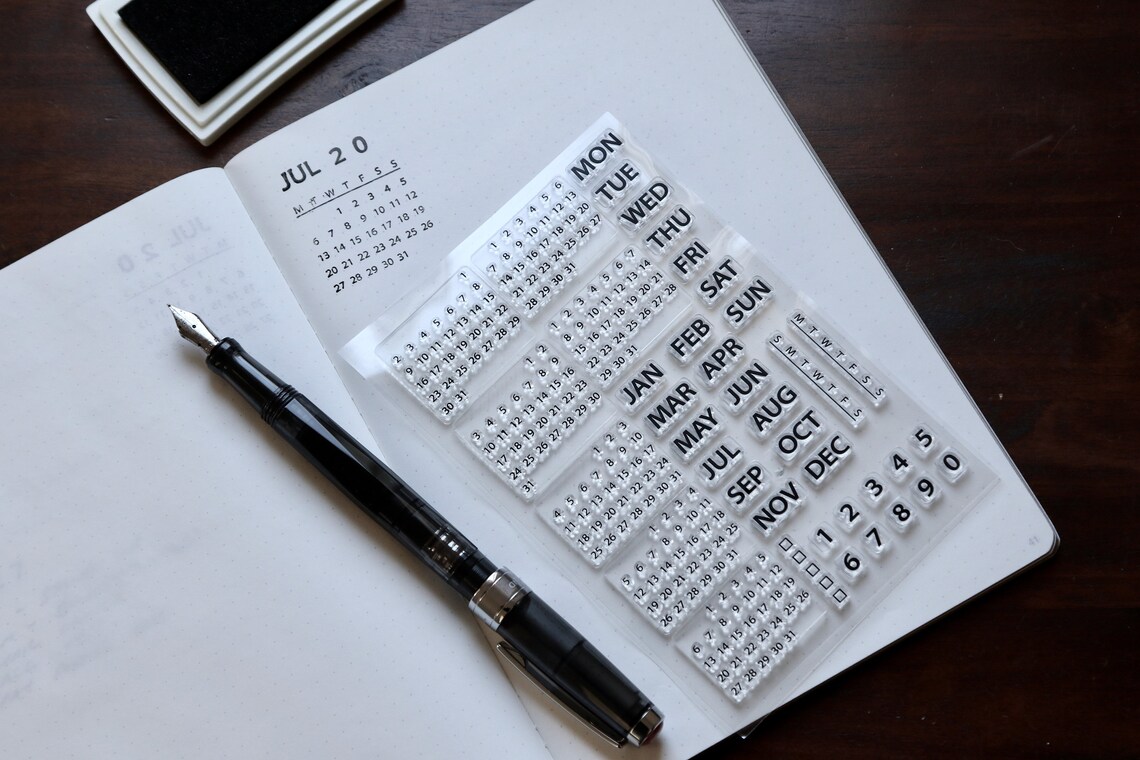 Perpetual Calendar Stamps 39 Stamps Total 2 Styles Available | Etsy