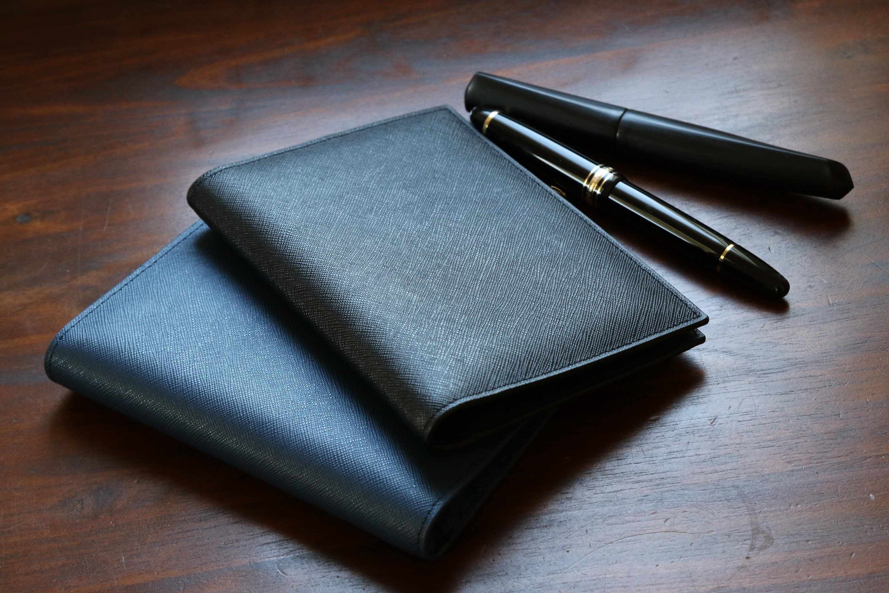 Saffiano Leather Pocket Notebook Cover includes Free Pocket Tomoe River ...