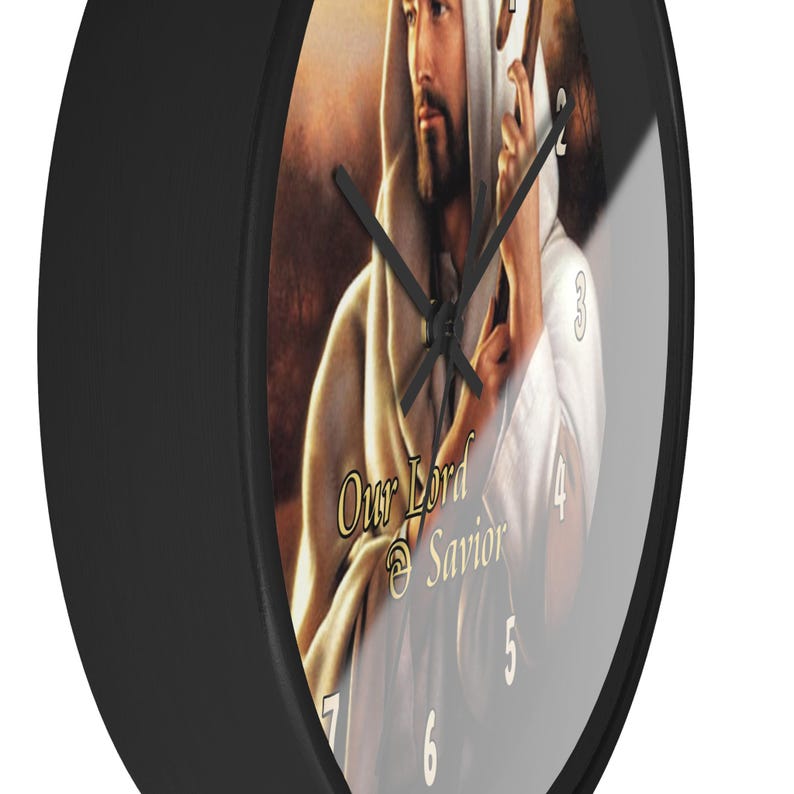 Jesus Christ Wooden Wall Clock #1 – Religious Christian Gift (10 Inch ...