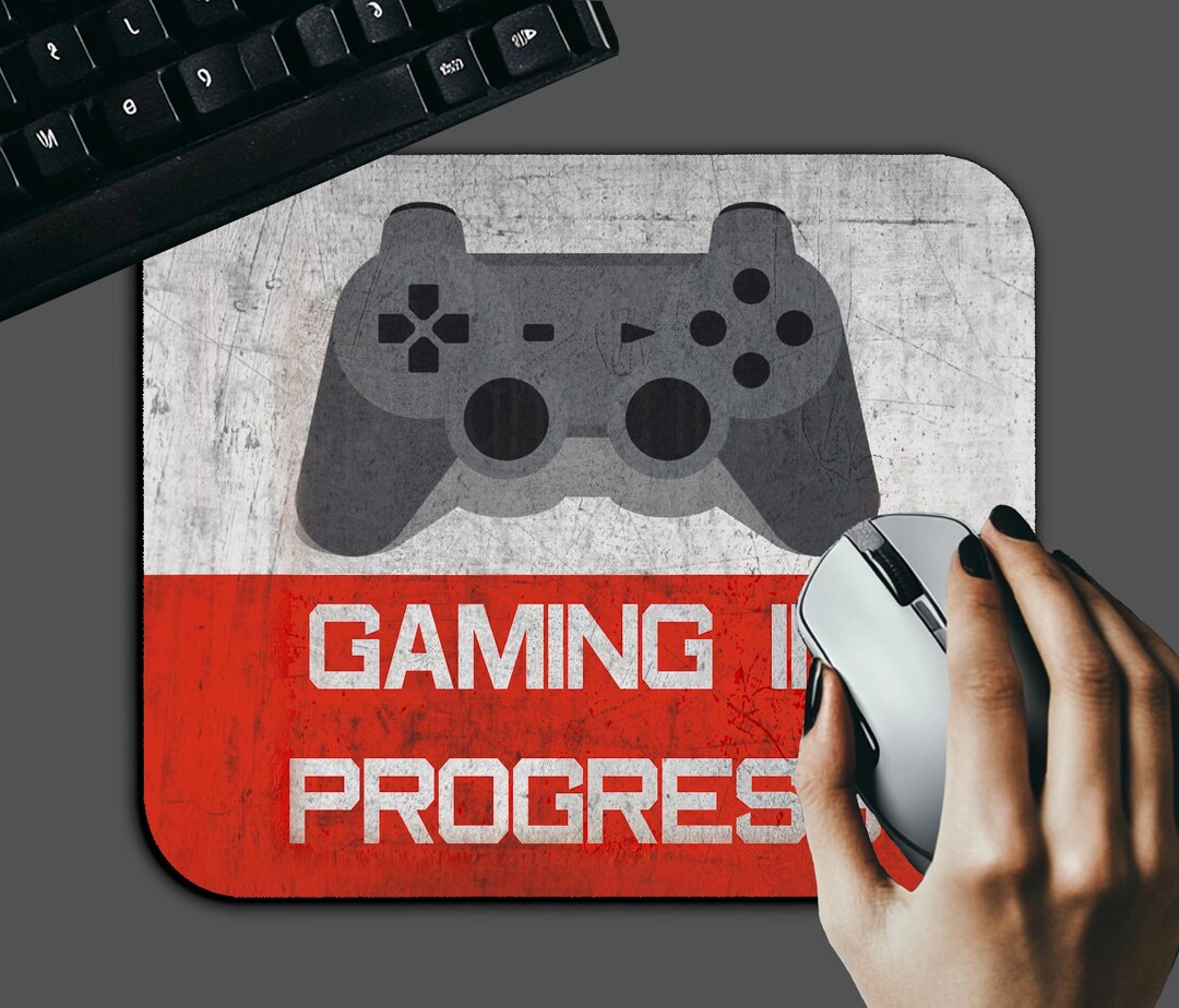 Gamer Mouse Pad #4, Gaming in Progress Mouse Pad, Gamer Desk Mat, Video ...