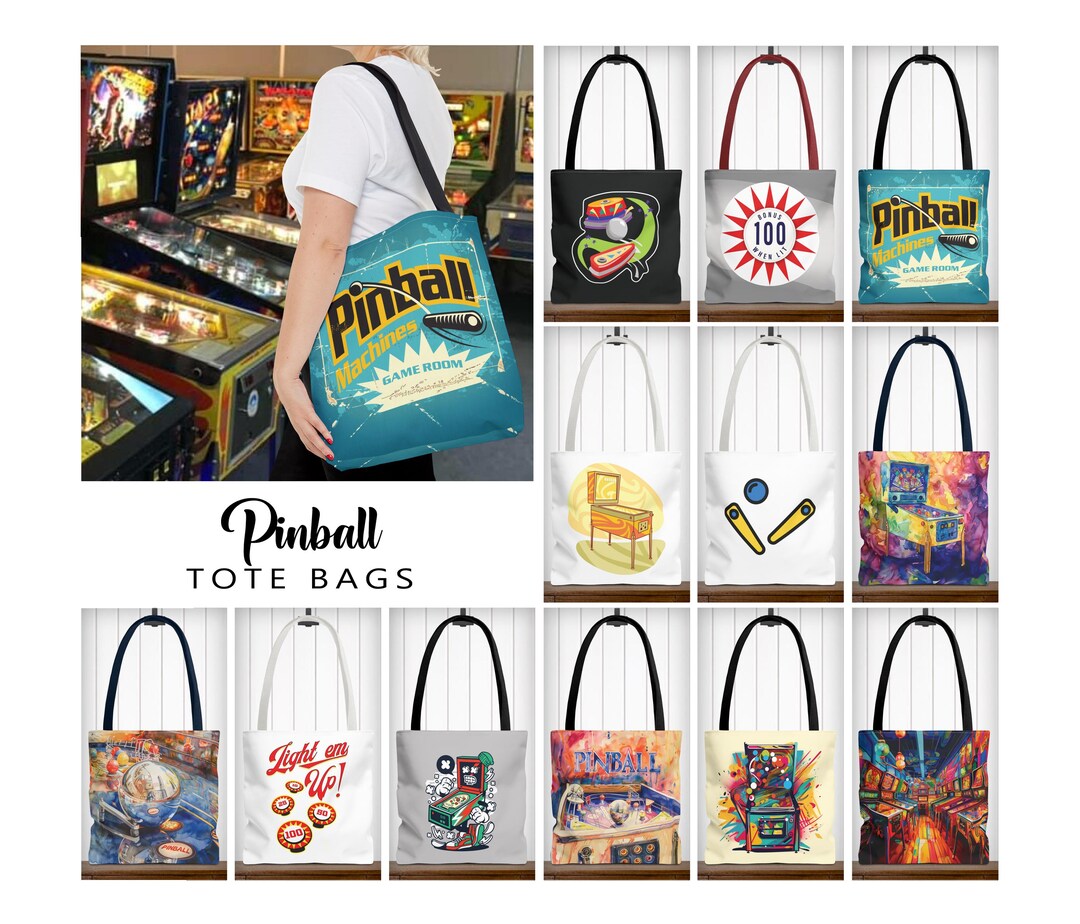 Pinball Tote Bag #4 - Pinball Player Shoulder Bag, Gift for Pinball ...