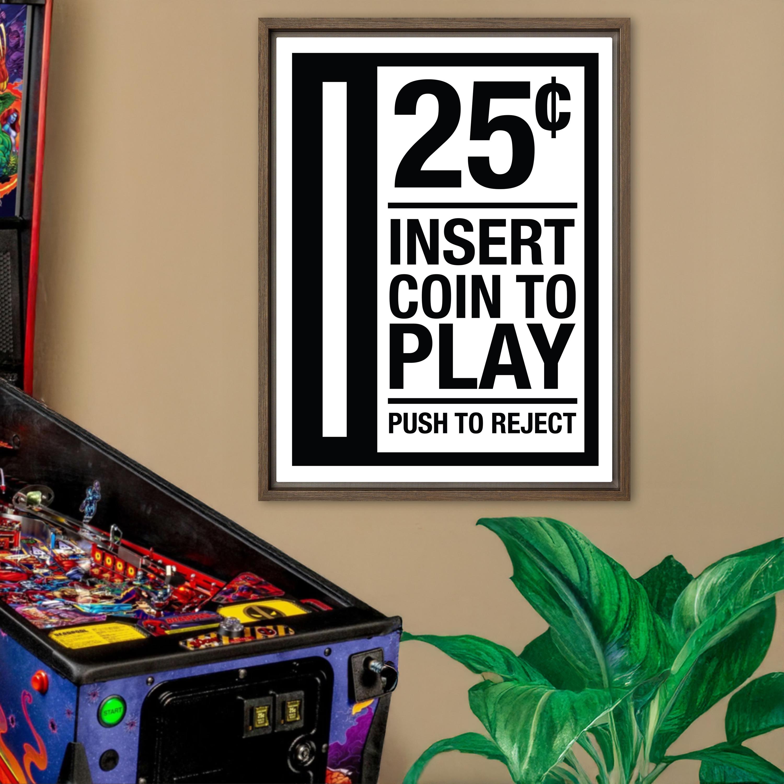 Insert Coin to Play Pinball Poster #4, Game Room Decor, Arcade Art ...