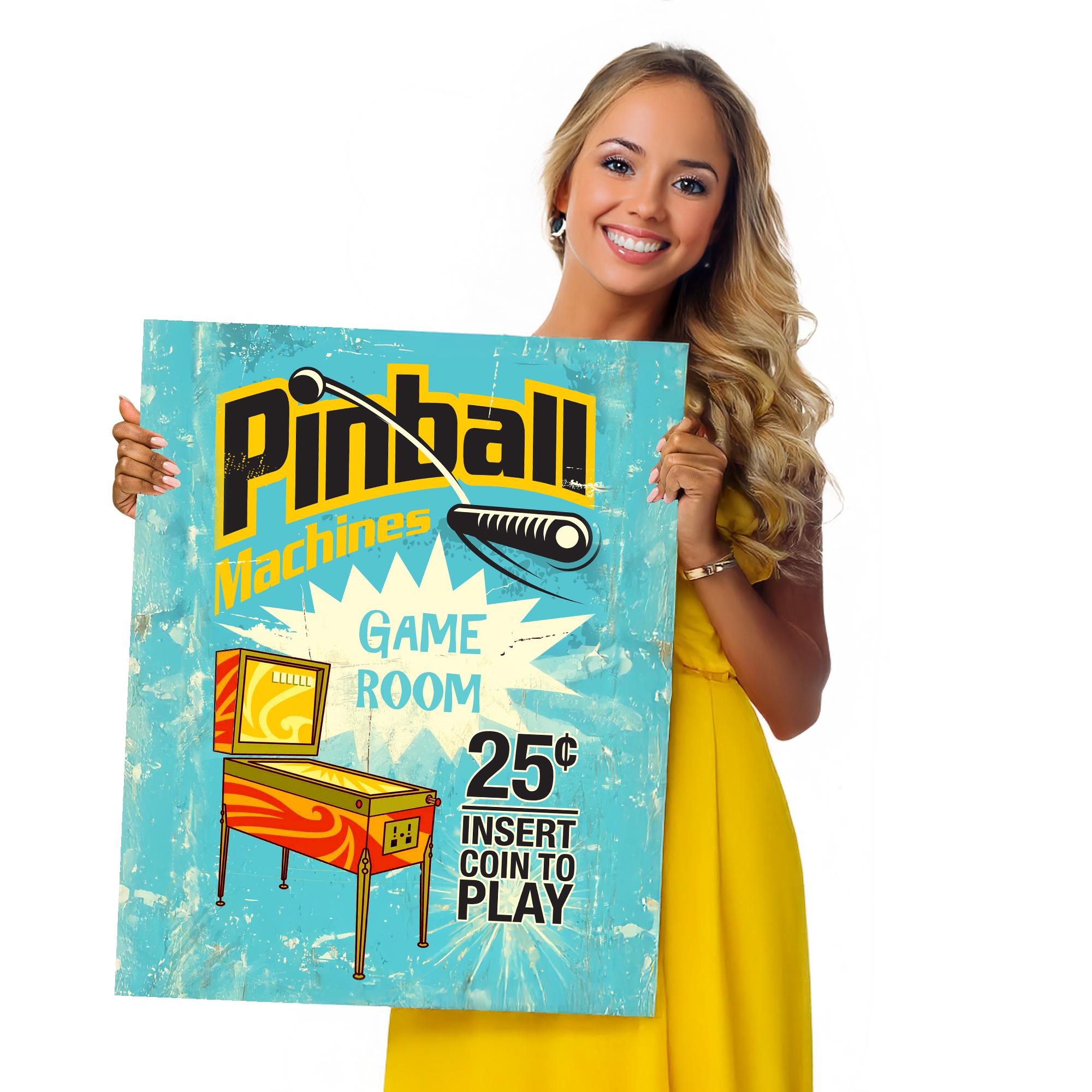 Pinball Machines Poster #11, Fine Art Print, Canvas, Framing Optional ...