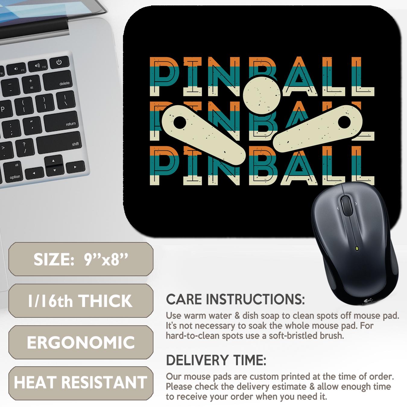 Pinball Mouse Pad #18, Retro Arcade Desk Mat, Gamer Mousepad, Vintage ...