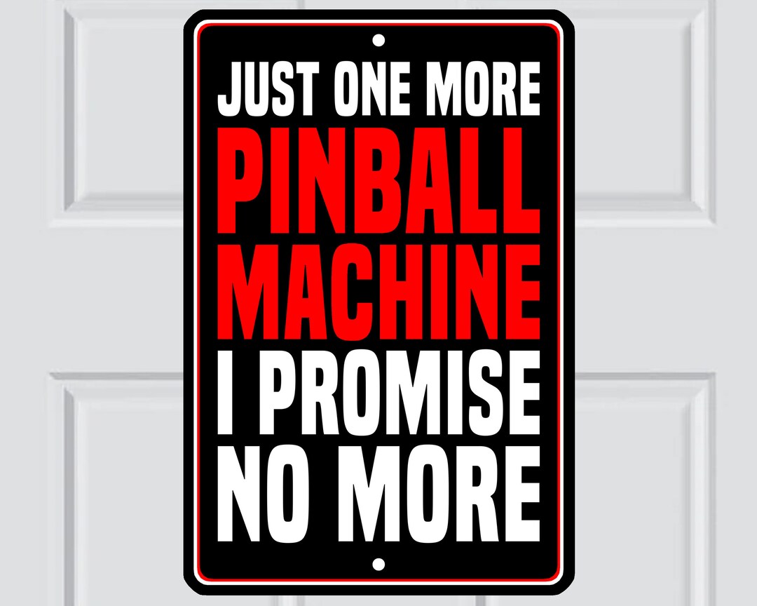 Pinball Sign 14 Metal Sign 8x12 Pinball Lover - Etsy
