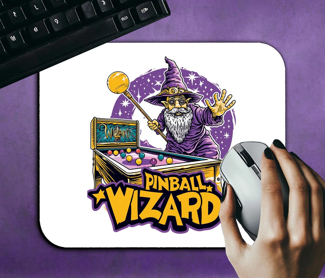Pinball Wizard Mouse Pad #16, Retro Arcade Desk Mat, Gaming Mousepad ...