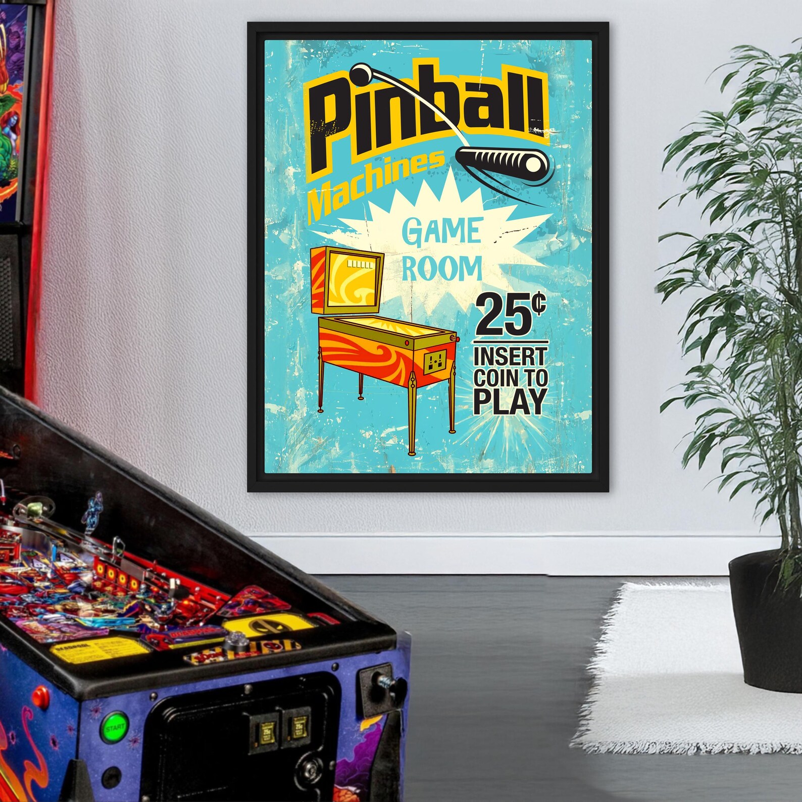 Pinball Machines Poster #11, Fine Art Print, Canvas, Framing Optional ...