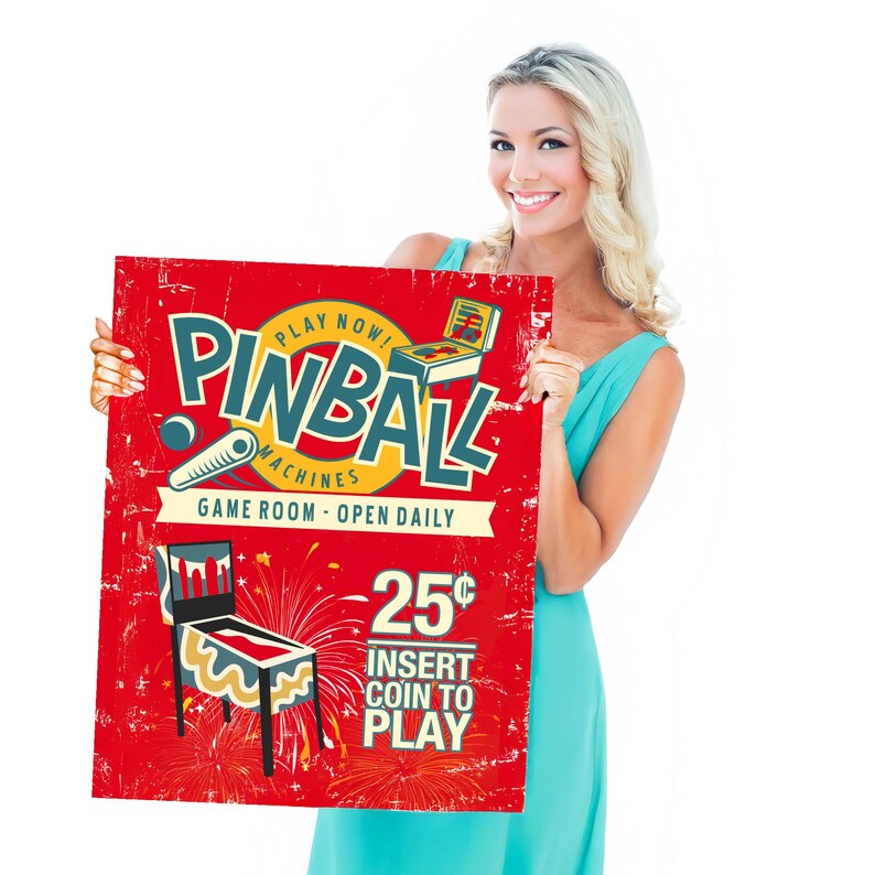 Pinball Machines Poster #15, Fine Art Print, Canvas, Framing Optional ...