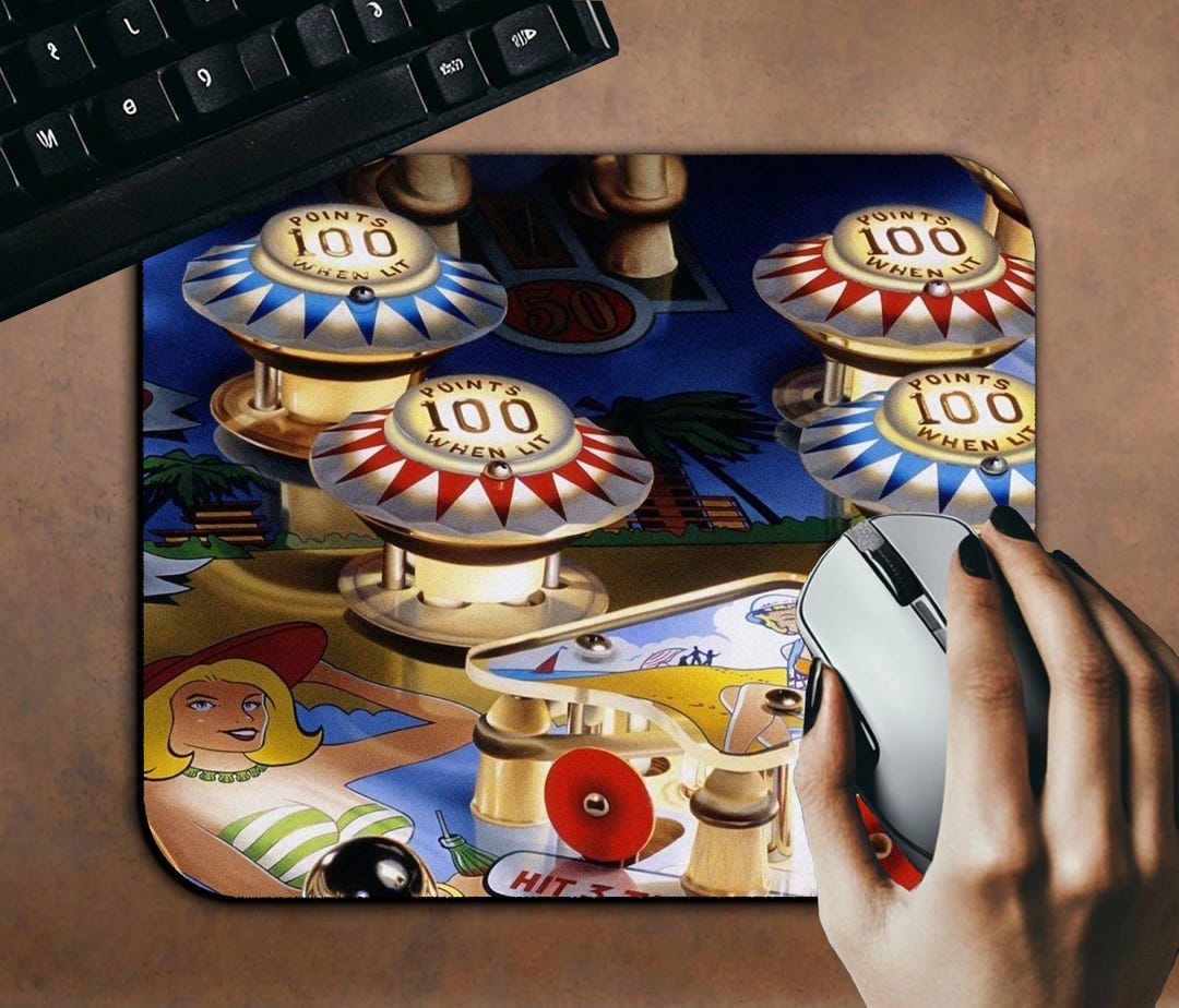 Pinball Mouse Pad #24, Retro Arcade Desk Mat, Gamer Mousepad, Vintage ...