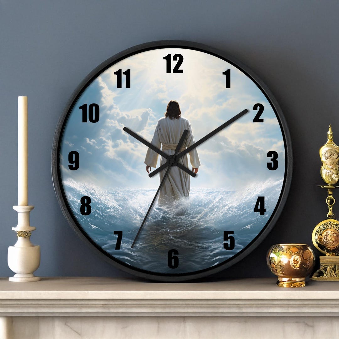 Jesus Christ Wooden Wall Clock #2 – Religious Christian Gift (10 Inch ...