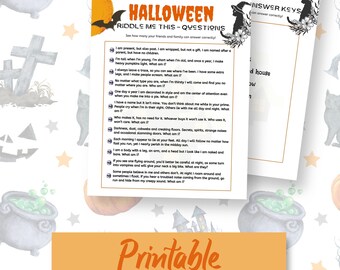 Halloween Game Phobia Match/ Printable Party Game/ Adult - Etsy