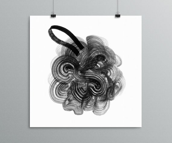 Bath Poof Shower Loofah Poster Print Bathroom Art | Etsy