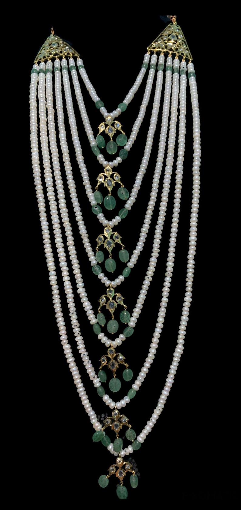 SAT35 Insia Hyderabadi Satlada in Fresh Water Pearls and - Etsy