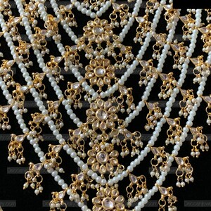 Ansa Jadau Kundan Satlada in Pearls , 7 Layered Bridal Necklace ...